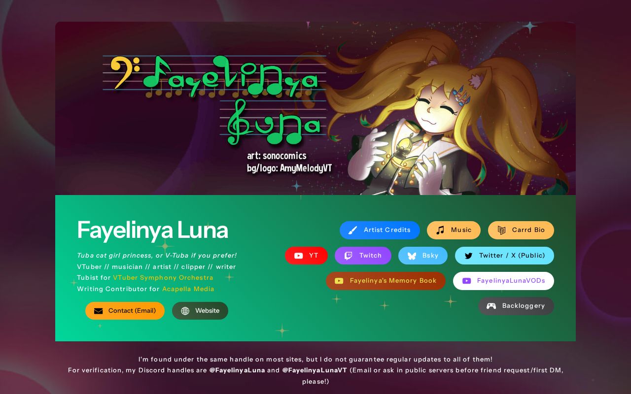 Fayelinya Luna's Social Links - Carrd